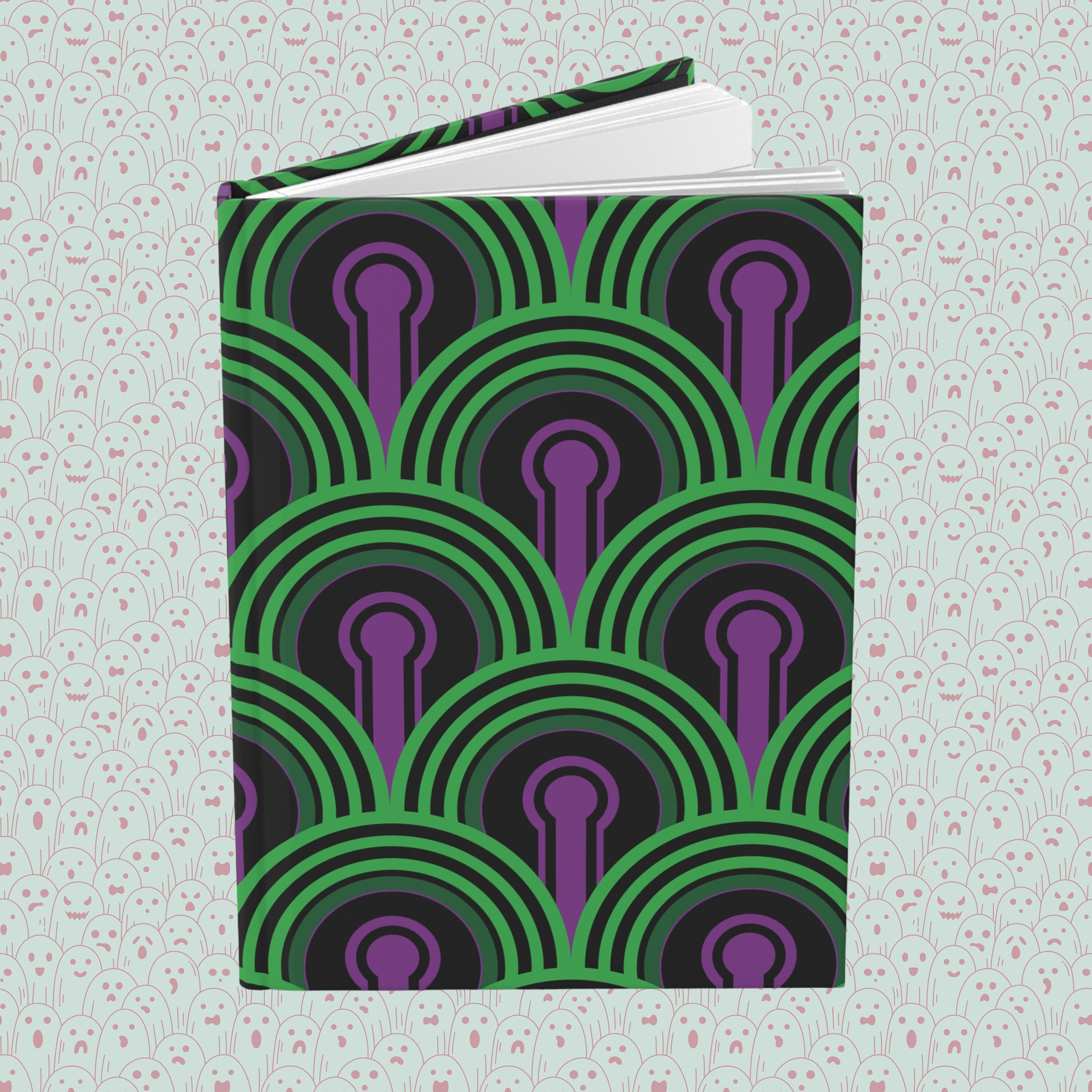 Overlook Hotel Green and Purple Carpet Pattern Hardcover Journal Matte ...
