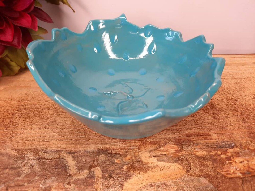 Handmade Turquoise Ceramic Decorative Bowl, Dish - Etsy