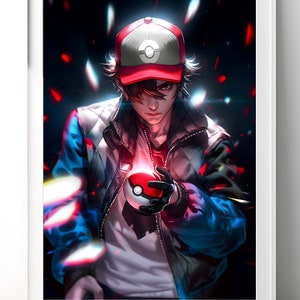 Ash Ketchum Poster | Trainer Ash Wall Art | Gaming Poster | Video Game ...
