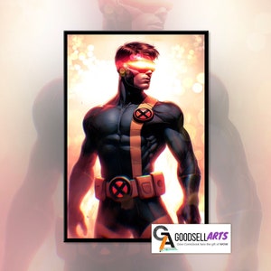 Cyclops X-men Art Print Marvel X-men Cyclops Poster Cyclops Wall Art ...