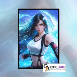 Tifa Lockhart Poster Final Fantasy Poster FF7 Remake Gaming Decor Gamer ...