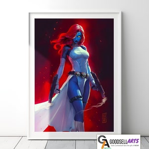 Mystique X-men Poster X-men Print Raven Darkholme Mystique Wall Art ...