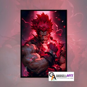 Akuma Poster Print | Street Fighter Art | Gaming Poster | SF6 | Akuma ...