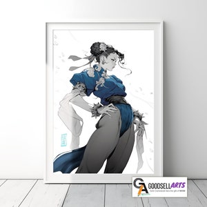 Street Fighter Chun-li Poster Print | Chun Li Art | Capcom Chun-li SF6 ...