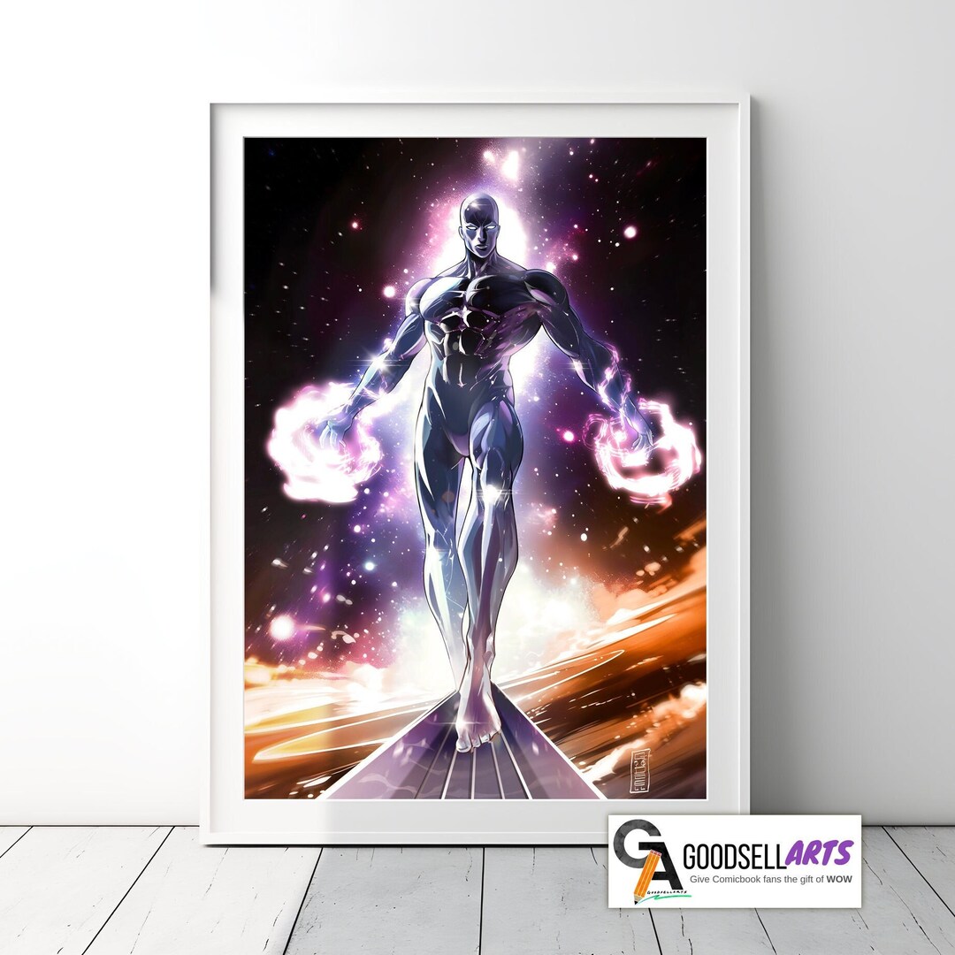 Silver Surfer Poster to Me, My Board Herald of Galactus Marvel Wall Art ...