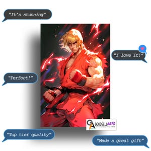 Ken Street Fighter Poster | Street Fighter Art | Ken Masters | SF6 ...
