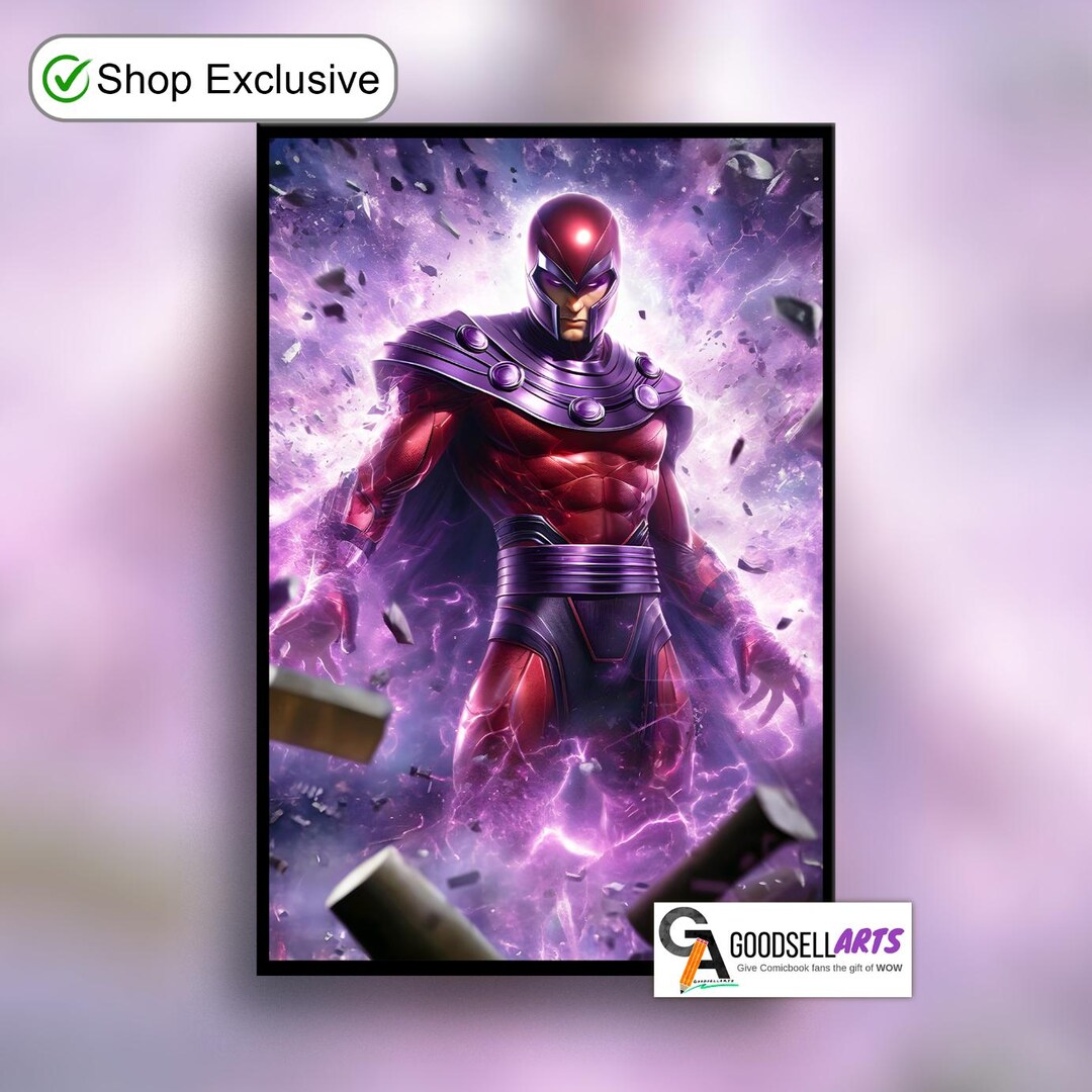 Magneto X-men Poster | Marvel X-men Wall Art Print | Marvel Wall Decor ...