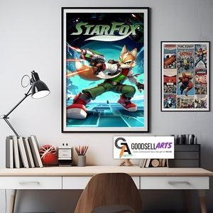 Star Fox Poster | Fox Mccloud Poster | Gamer Gifts | Game Room Decor ...
