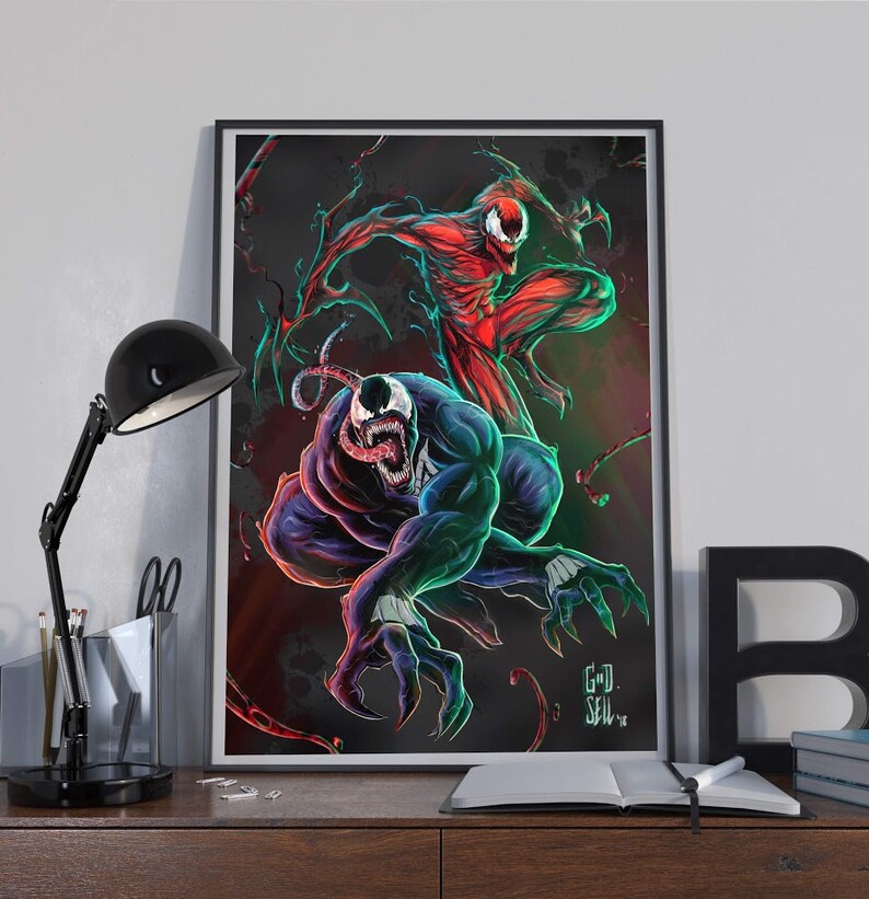 VENOM and CARNAGE Poster Prints Marvel Wall Art MCU Superhero - Etsy