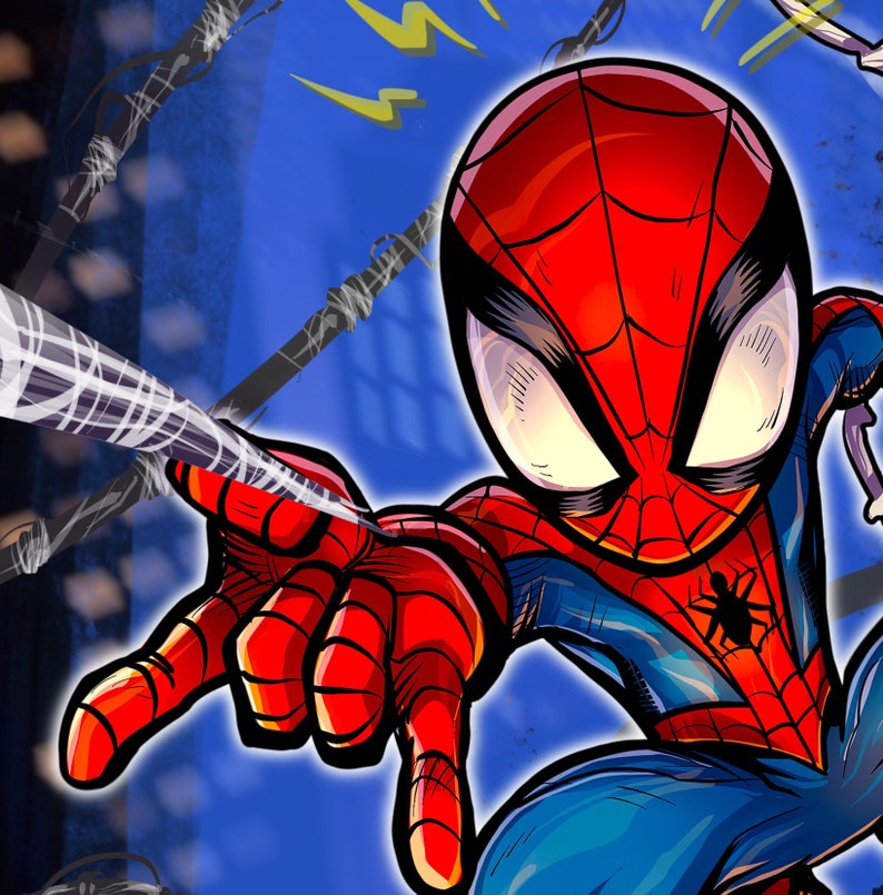 SPIDERMAN Kids Poster/ Into the Spider Verse Marvel Wall Art - Etsy