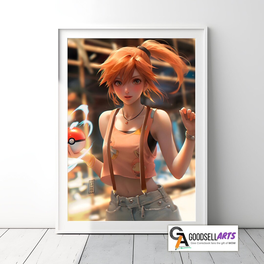 Gym Leader Misty Poster Trainer Misty Wall Art Gaming Poster Video Game ...