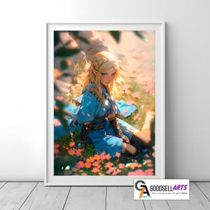 Princess Zelda Poster Print | Legend of Zelda Art| Zelda Art Print ...