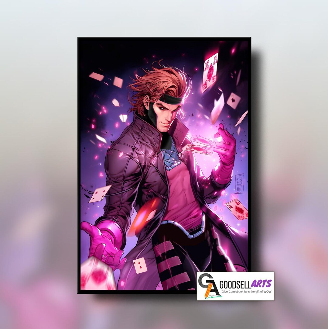 Gambit X-men Poster | Marvel Wall Art, Remy Lebeau Print, Xmen Gift ...