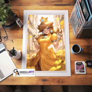 Princess Daisy Poster | Super Mario Poster | Nintendo Daisy Print ...