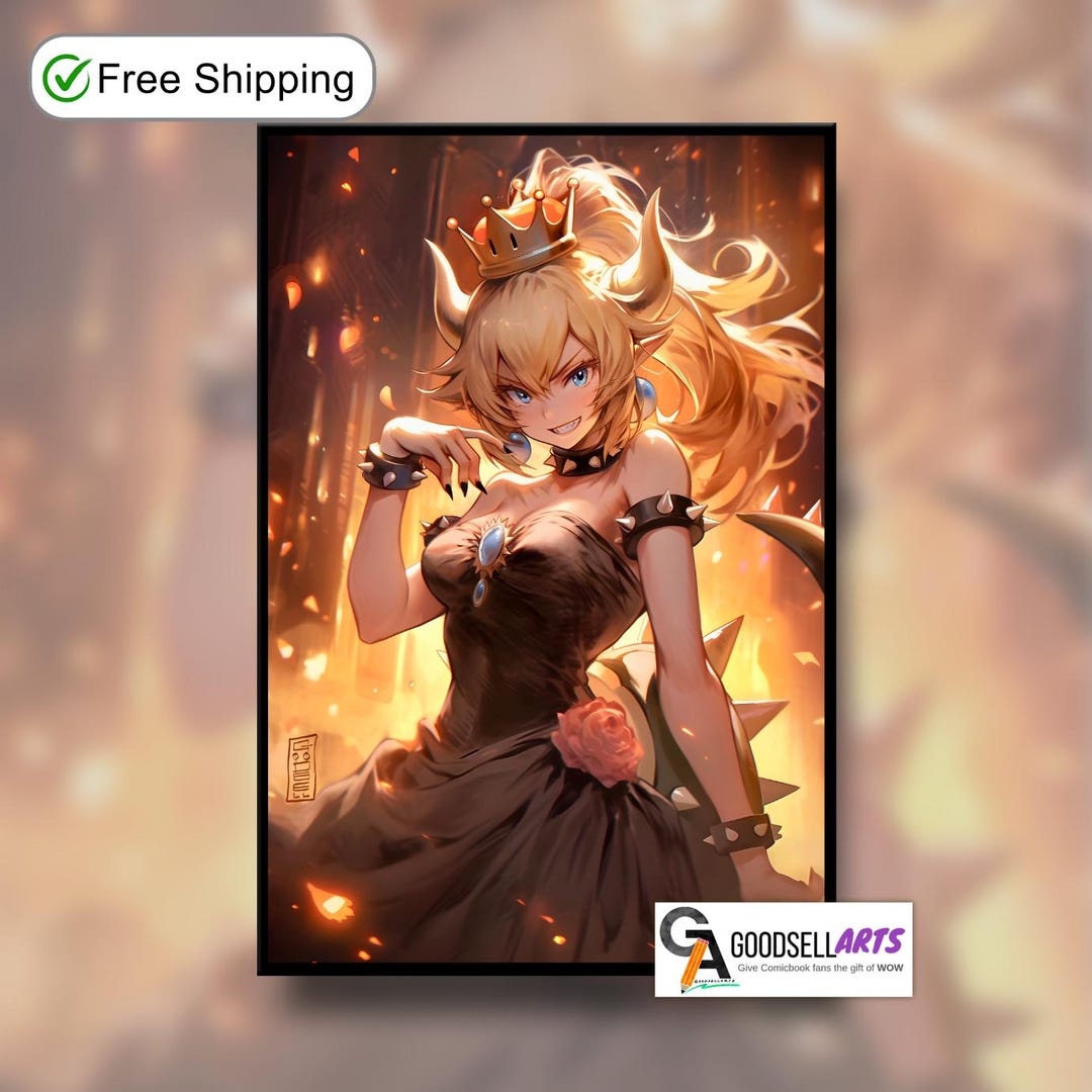 Bowsette Poster | Princess Bowsette Art | Nintendo Art Print | Video ...