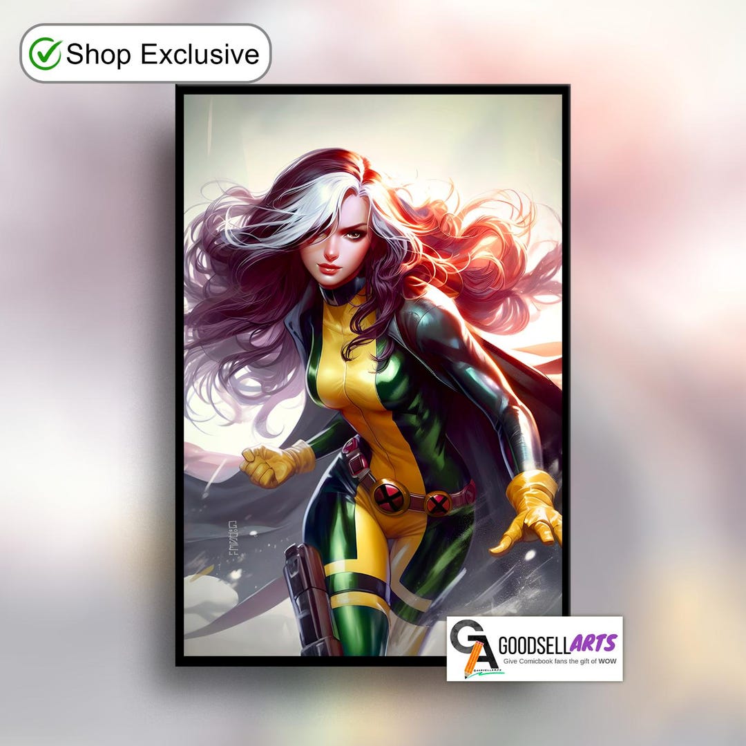 Rogue X-men Poster | Rogue Marvel Wall Art | X-men Rogue Fan Art Print ...