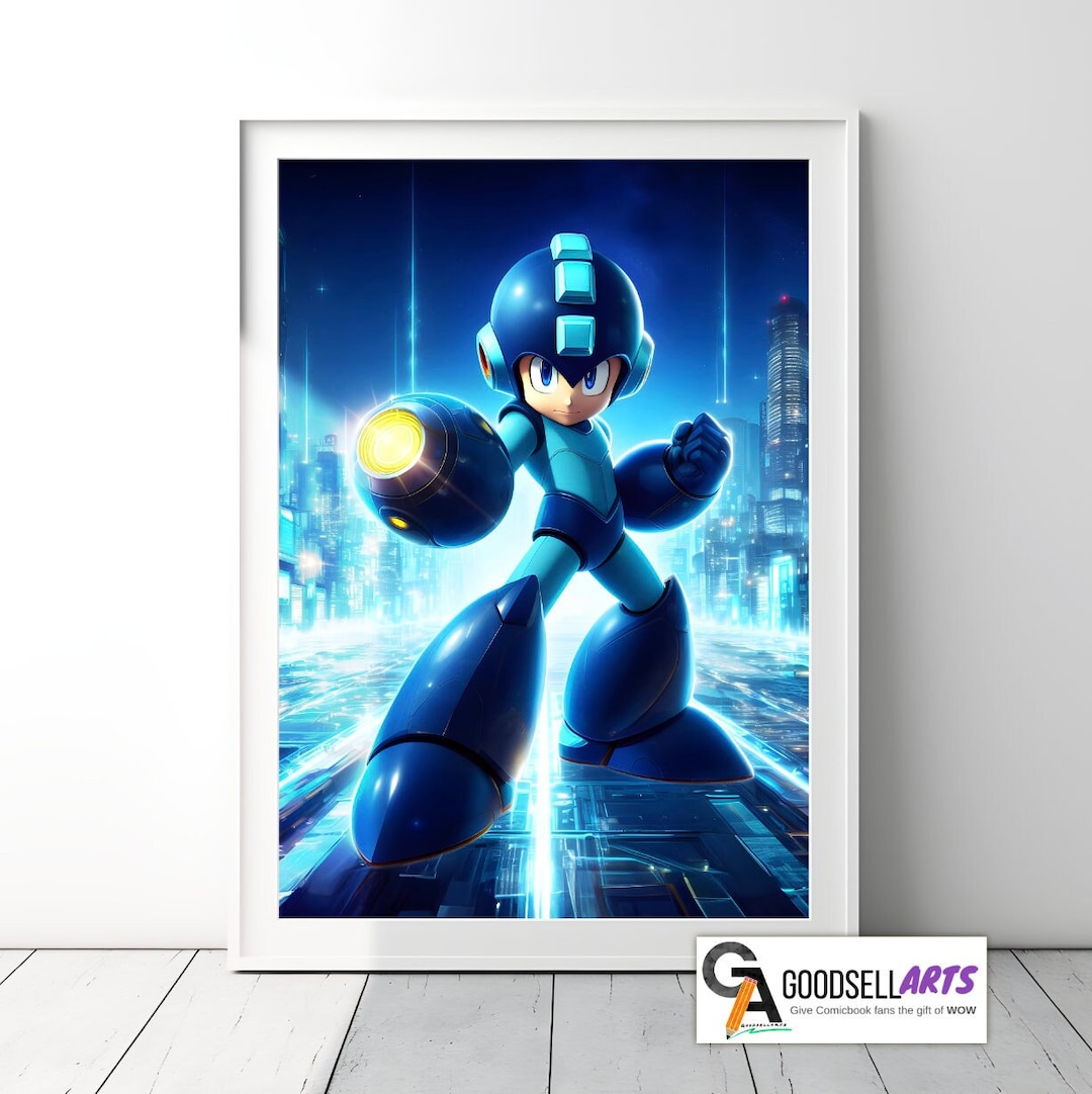 Mega Man Poster Mega Man Art Print Video Game Wall Art - Etsy