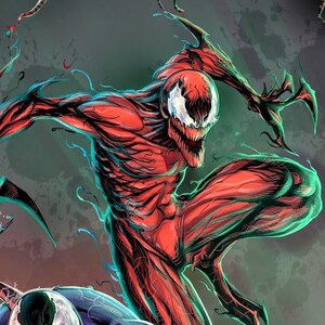 Venom and Carnage Poster Venom Print Carnage Print Marvel Venom Wall ...