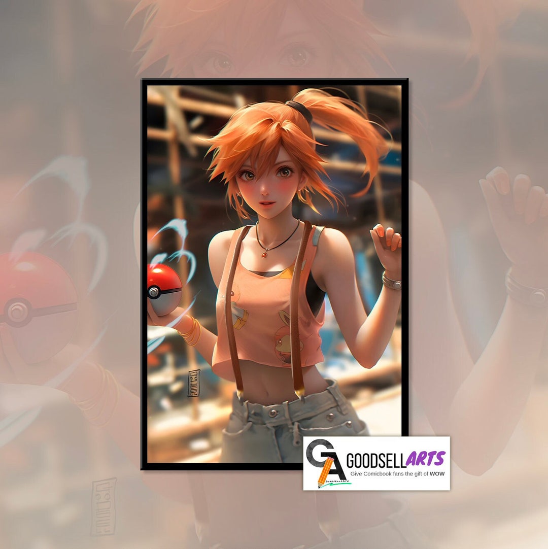 Gym Leader Misty Poster Trainer Misty Wall Art Gaming Poster Video Game ...