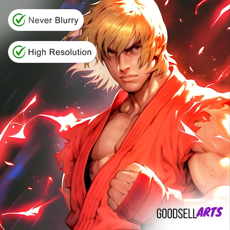 Ken Street Fighter Poster | Street Fighter Art | Ken Masters | SF6 ...