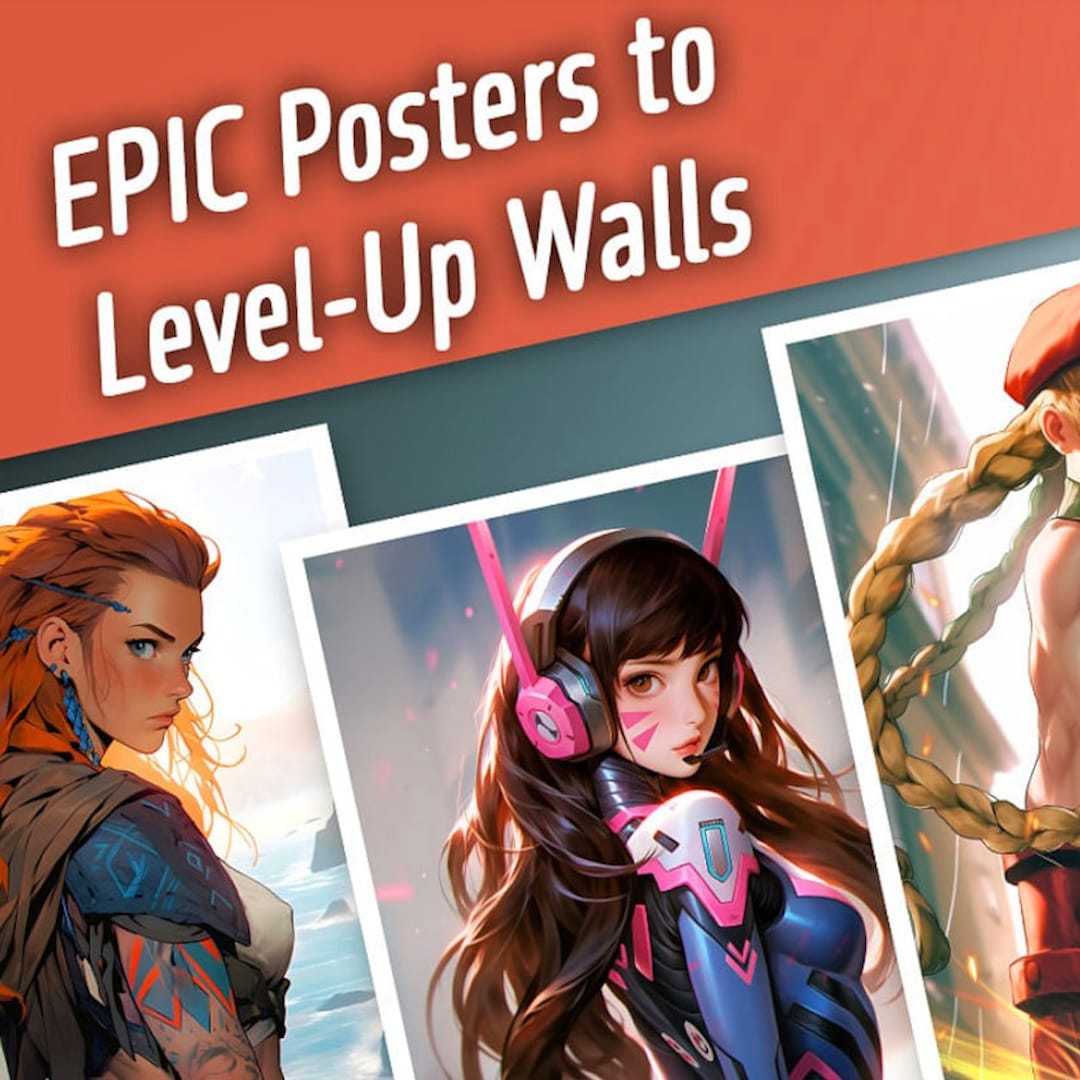17 X 22 POSTER BUNDLE SAVE on 3 or More Prints Gamer Gifts, Game Room ...