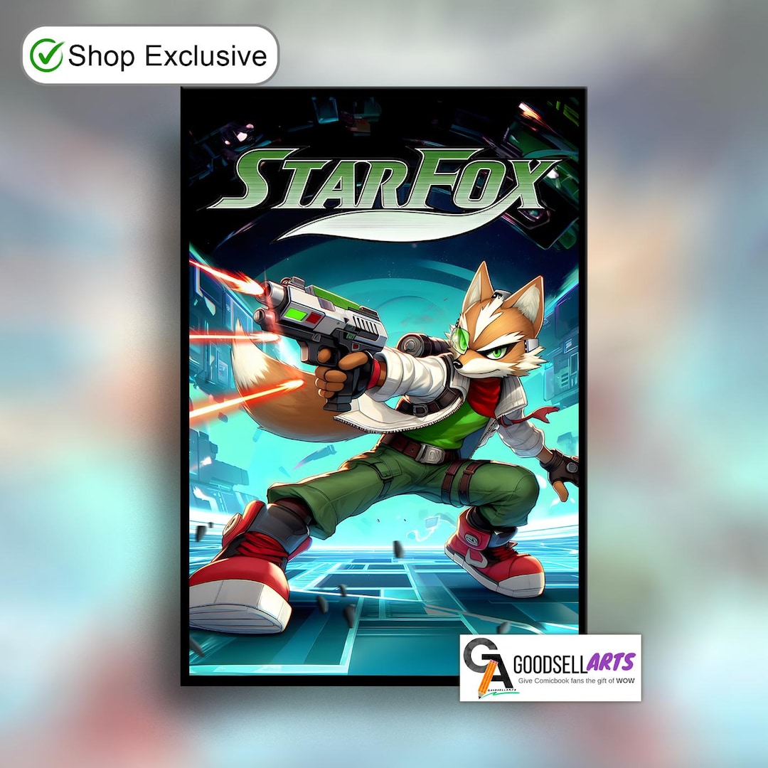 Star Fox Poster | Fox Mccloud Poster | Gamer Gifts | Game Room Decor ...