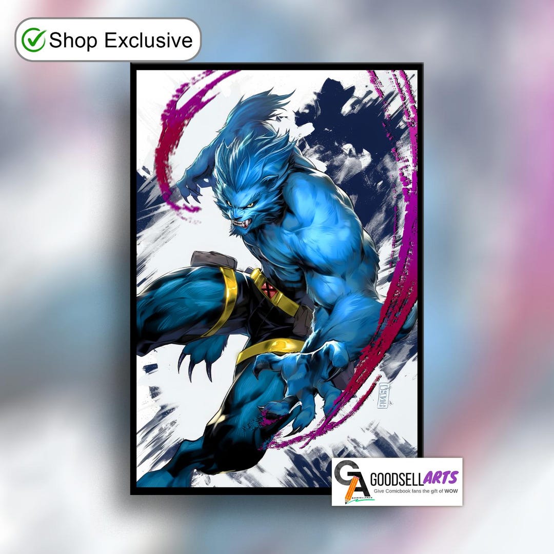 Beast X-men Art Print | Marvel X-men Poster | Beast Wall Art | Hank ...