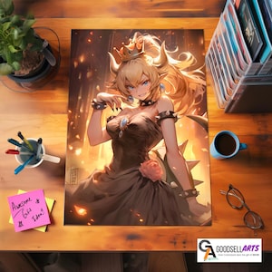 Bowsette Poster | Princess Bowsette Art | Nintendo Art Print | Video ...