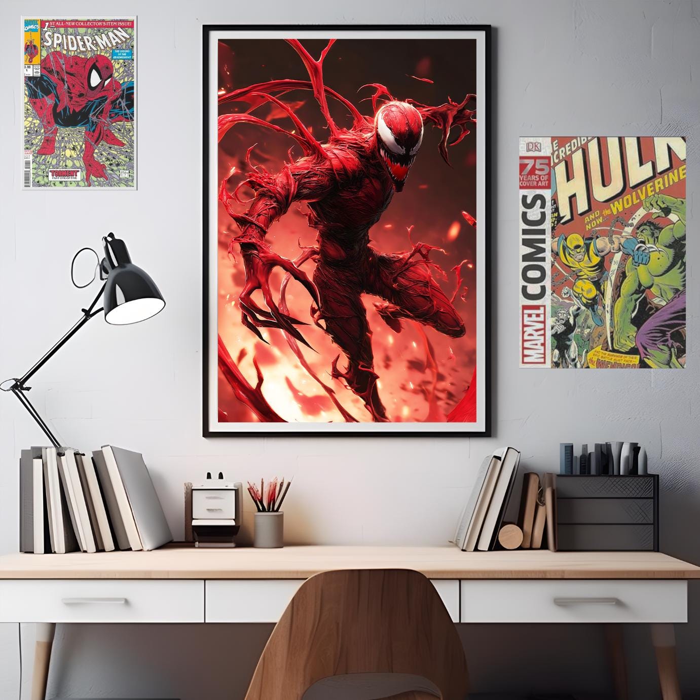 Carnage Poster | Spider-man Villain Wall Art, Marvel Comic Print ...