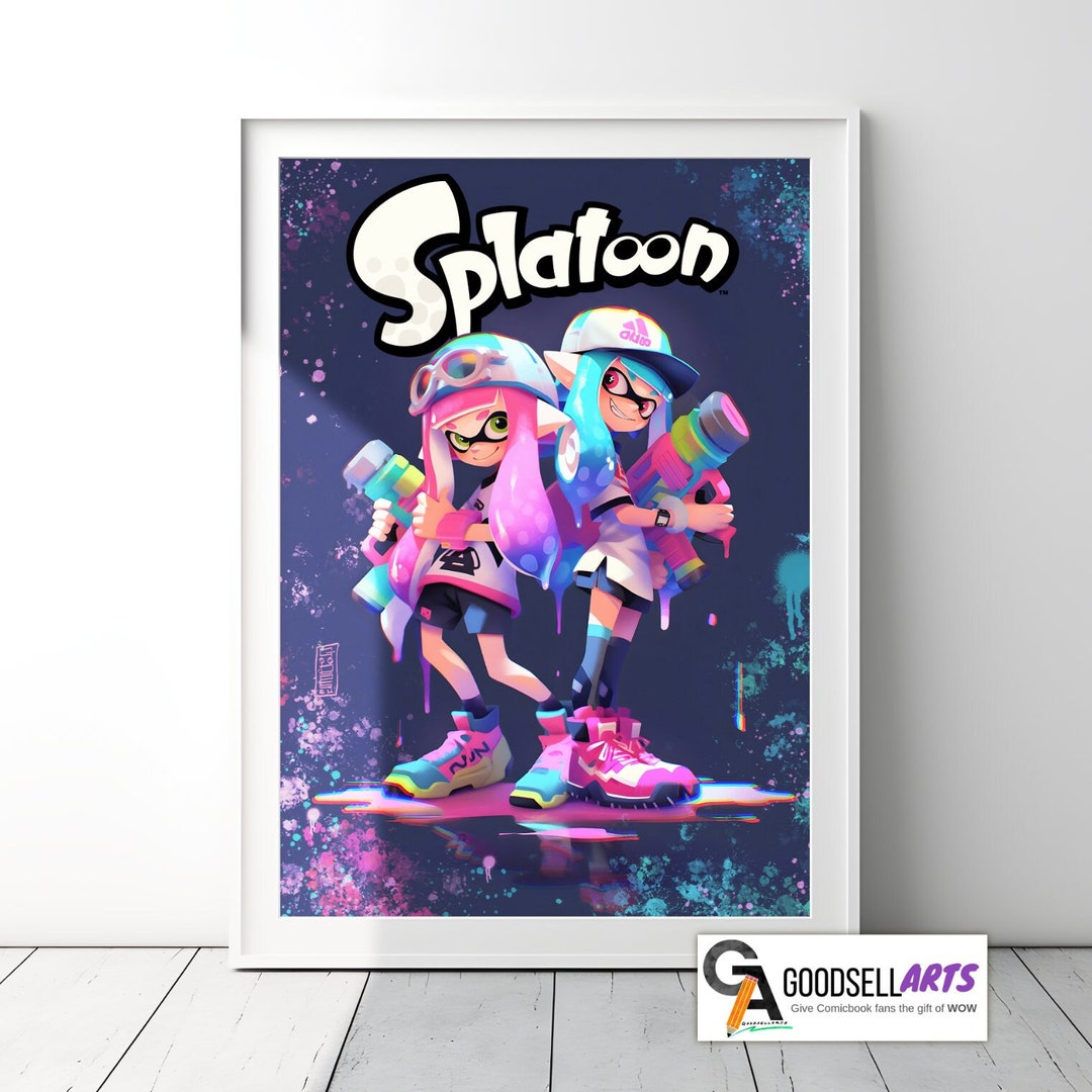 Splatoon Poster Gaming Poster Video Game Wall Art Video Game Poster Nintendo Ts Splatoon
