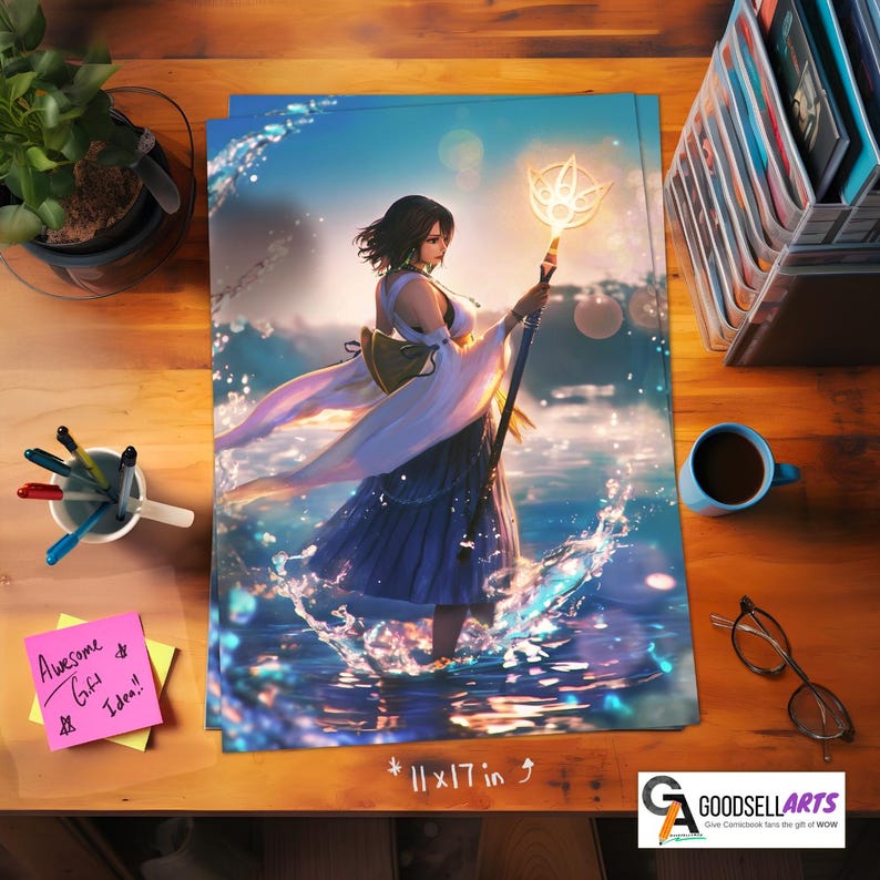Yuna Final Fantasy Poster | FFX Video Game | Final Fantasy Prints ...