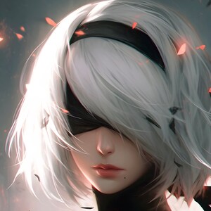 Nier Automata Poster Android 2B Wall Art Nier Gaming Poster Video Game ...