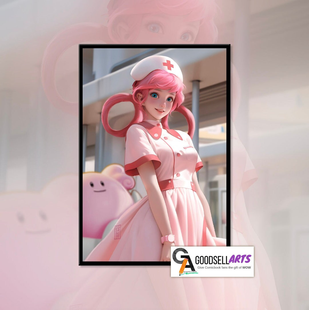 Nurse Joy Poster Nurse Joy Wall Art Video Game Wall Art Game Room Decor ...