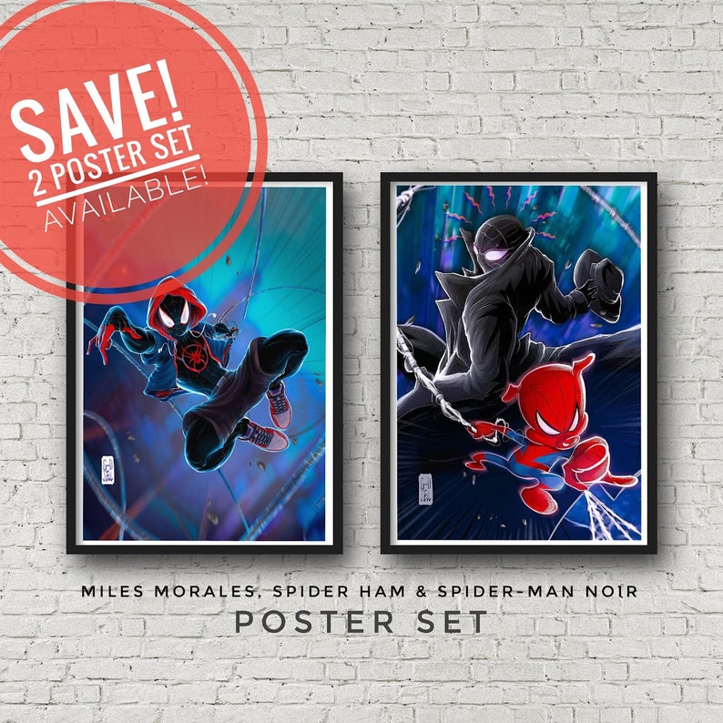 SPIDERMAN Noir Spider Ham POSTER / Into the Spider Verse | Etsy