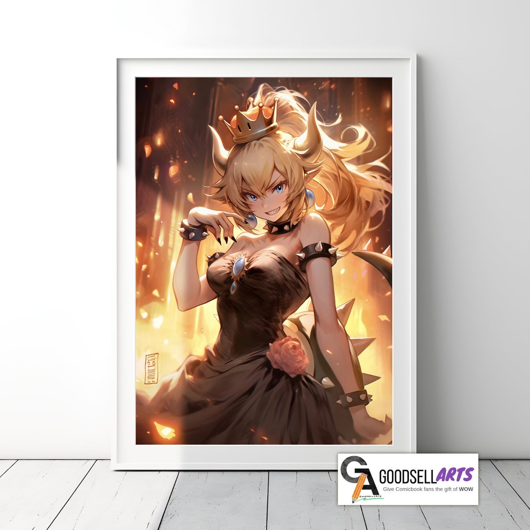 Bowsette Poster Princess Bowsette Art Nintendo Art Print Video Game ...