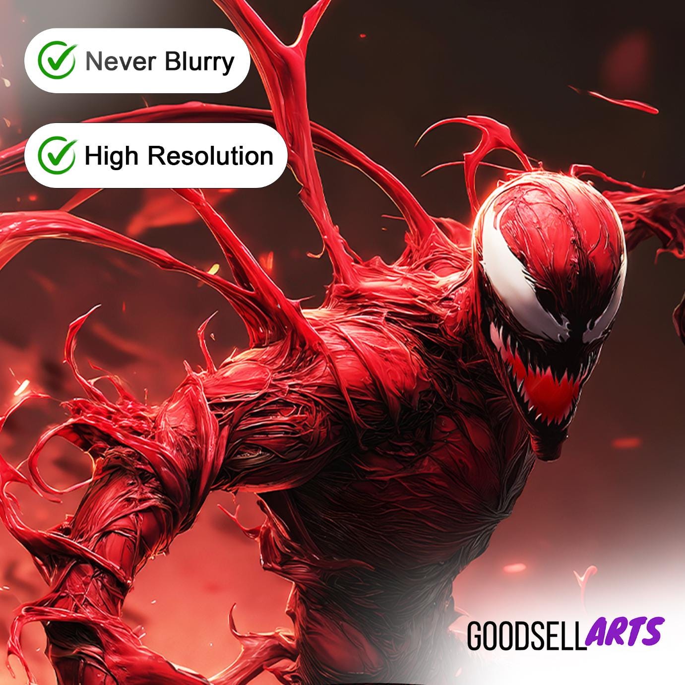 Carnage Poster | Spider-man Villain Wall Art, Marvel Comic Print ...