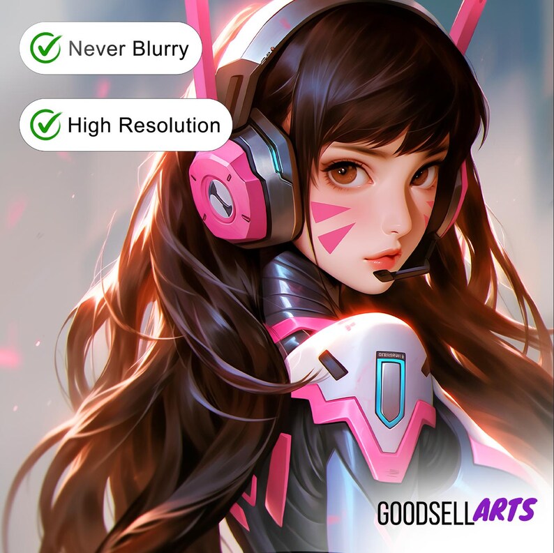 D.va Poster, Hero D.va Art Print, Hana Song Gaming Poster, D.va Tokki ...