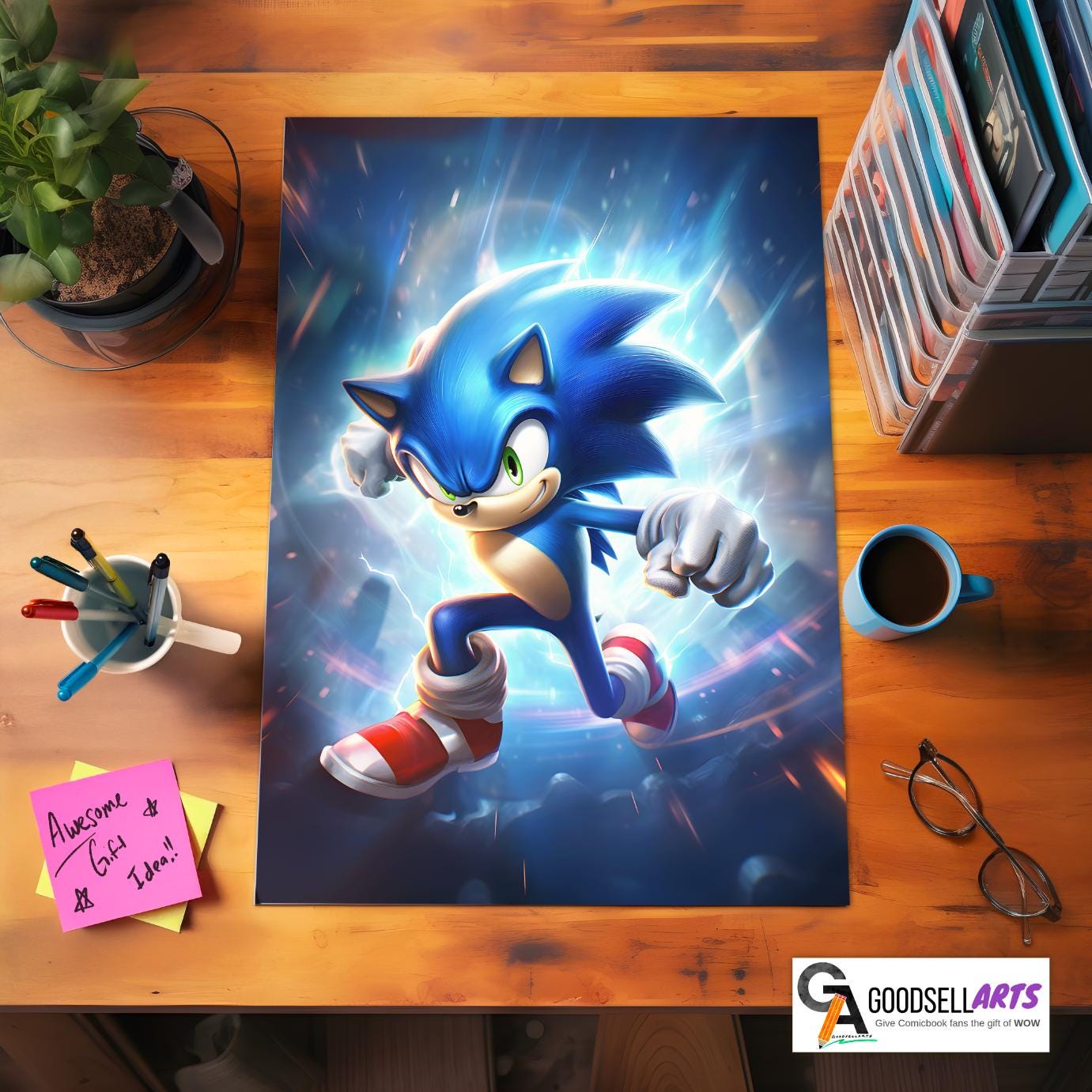 Sonic the Hedgehog Poster, Sonic Video Game Wall Art Print, Gamer Gifts ...
