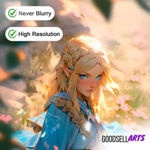 Princess Zelda Poster Print | Legend of Zelda Art| Zelda Art Print ...