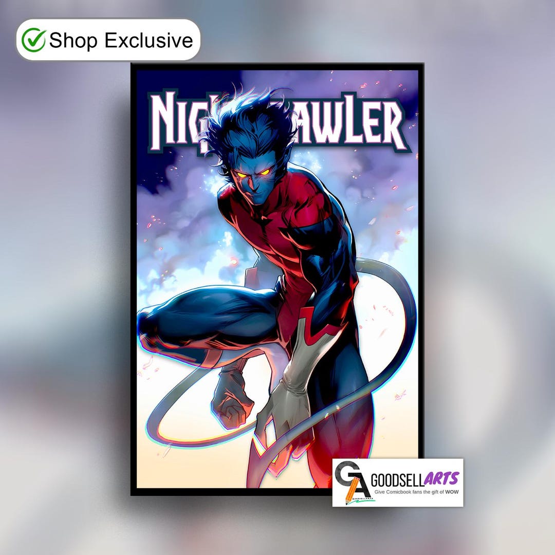 Nightcrawler Wall Art Print | Marvel X-men Poster Superhero Comic Book ...
