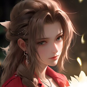 Aerith Final Fantasy Poster Print | Aerith FF7 Remake | Game Room Decor ...