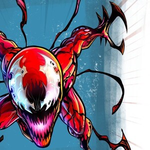 Carnage Chibi Poster Spiderman Villian Marvel Wall Art - Etsy