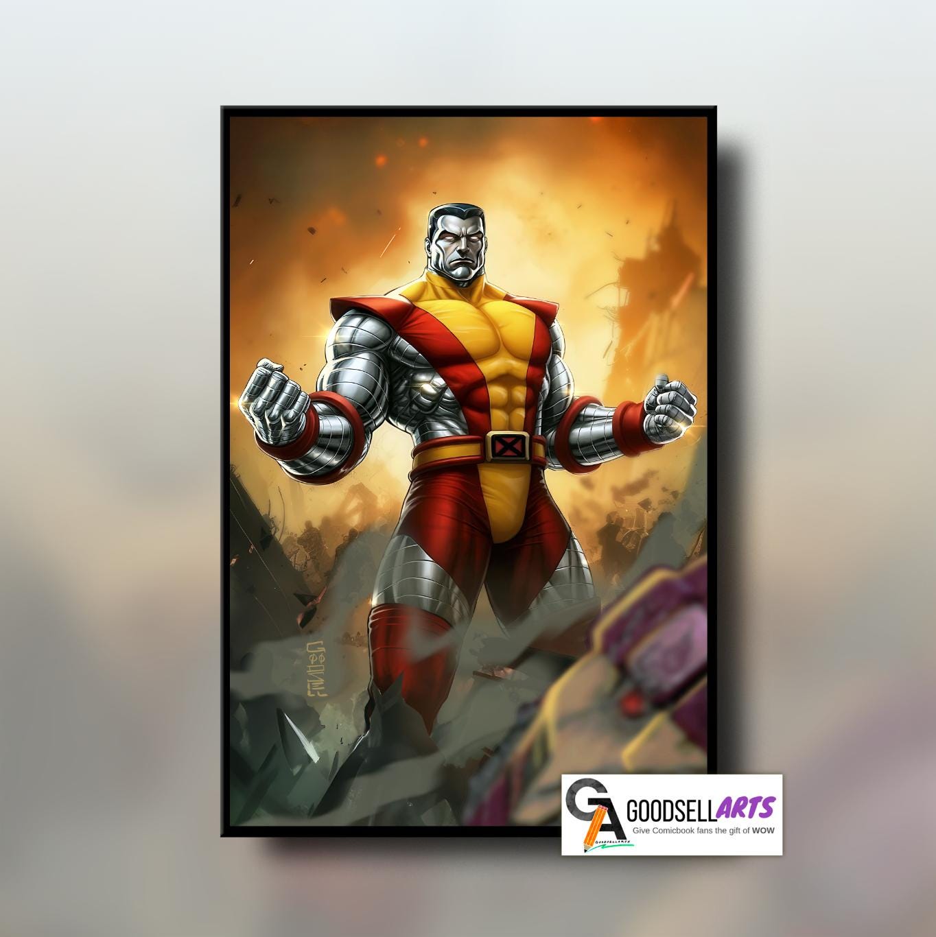 Colossus X-men Poster, Marvel Wall Art Print, Comic Book Art, Colossus ...