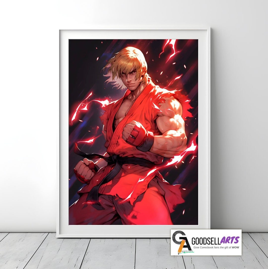Ken Street Fighter Poster Street Fighter Art Ken Masters SF6 Video Game ...
