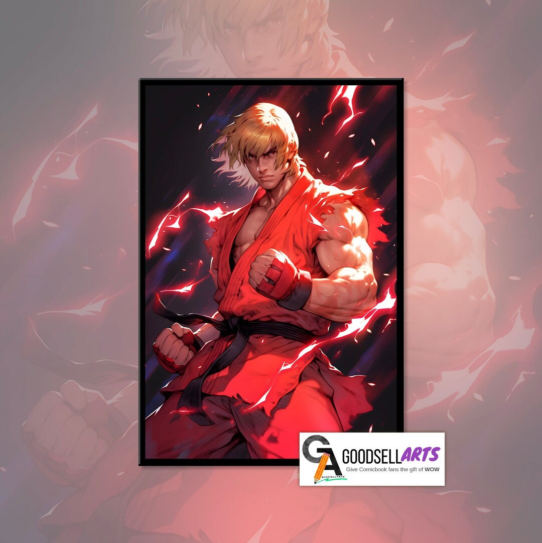 Ken Street Fighter Poster Street Fighter Art Ken Masters SF6 Video Game ...