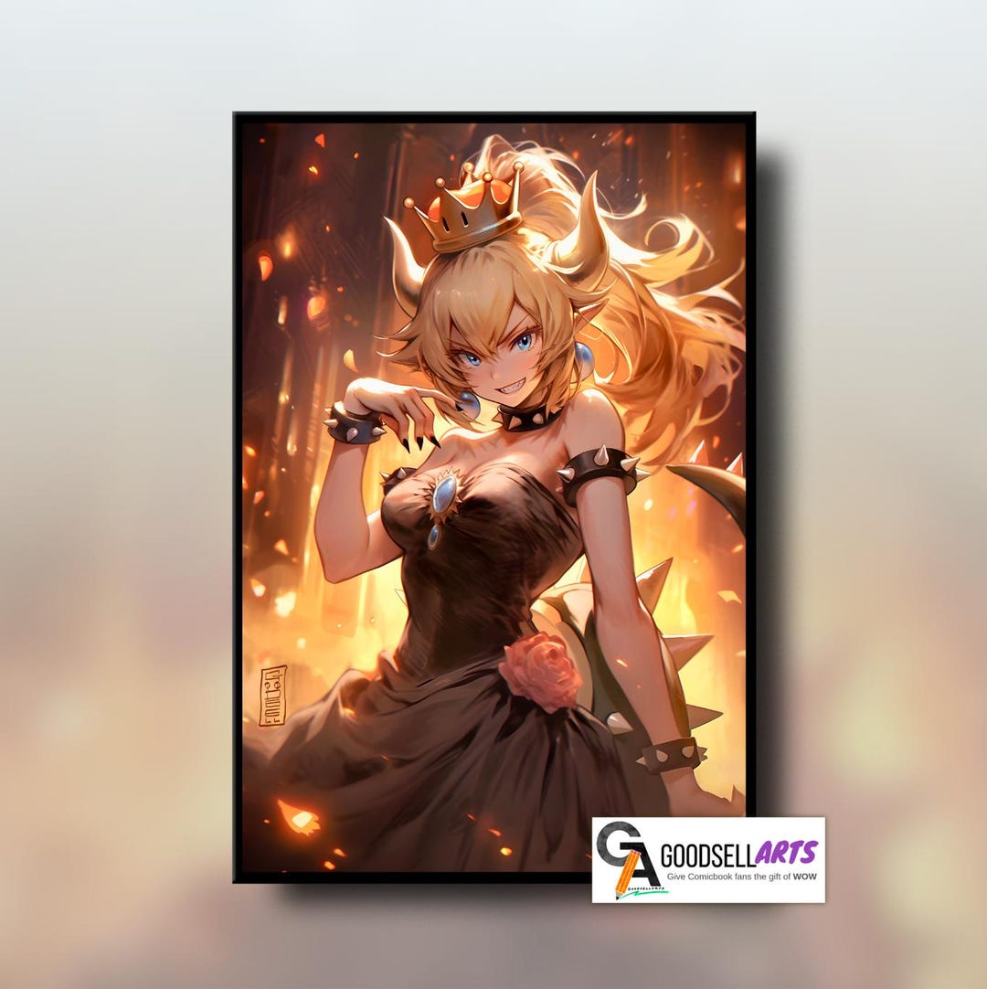 Bowsette Poster | Princess Bowsette Art | Nintendo Art Print | Video ...