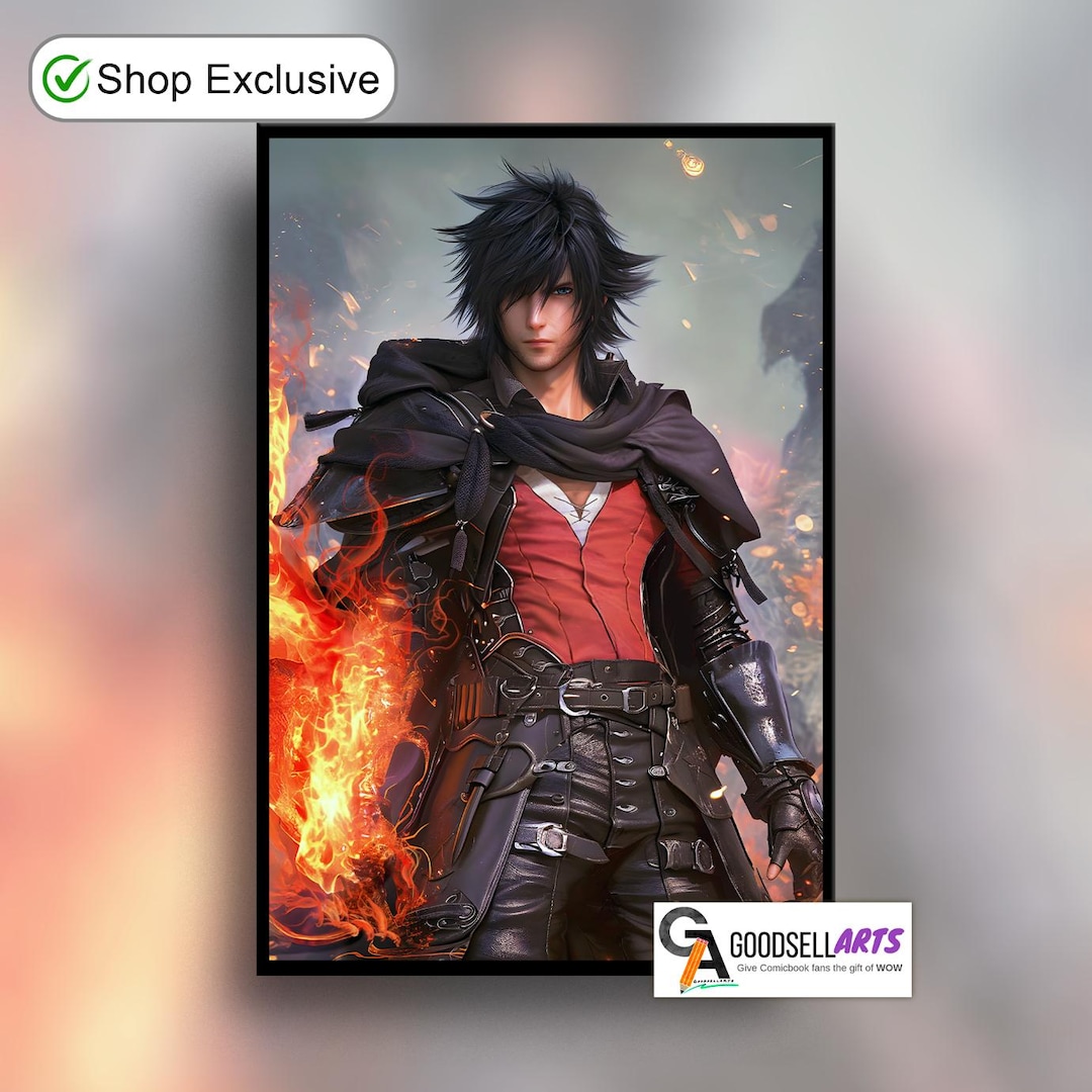 Clive Rosfield Final Fantasy 16 Poster, FF Gaming Art Print, Video Game ...