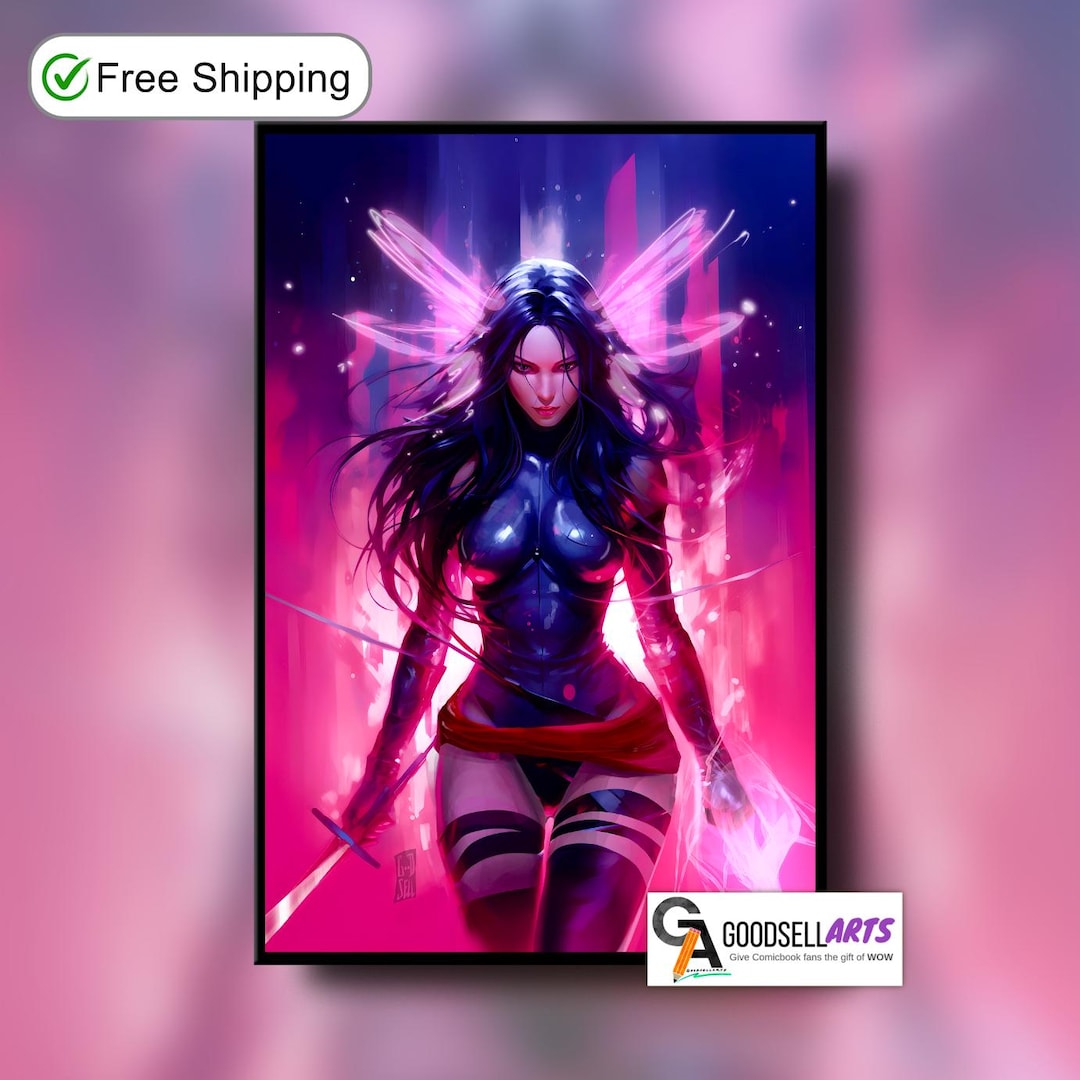 Psylocke Poster Print | Marvel X-men Poster; Betsy Braddock Wall Art ...