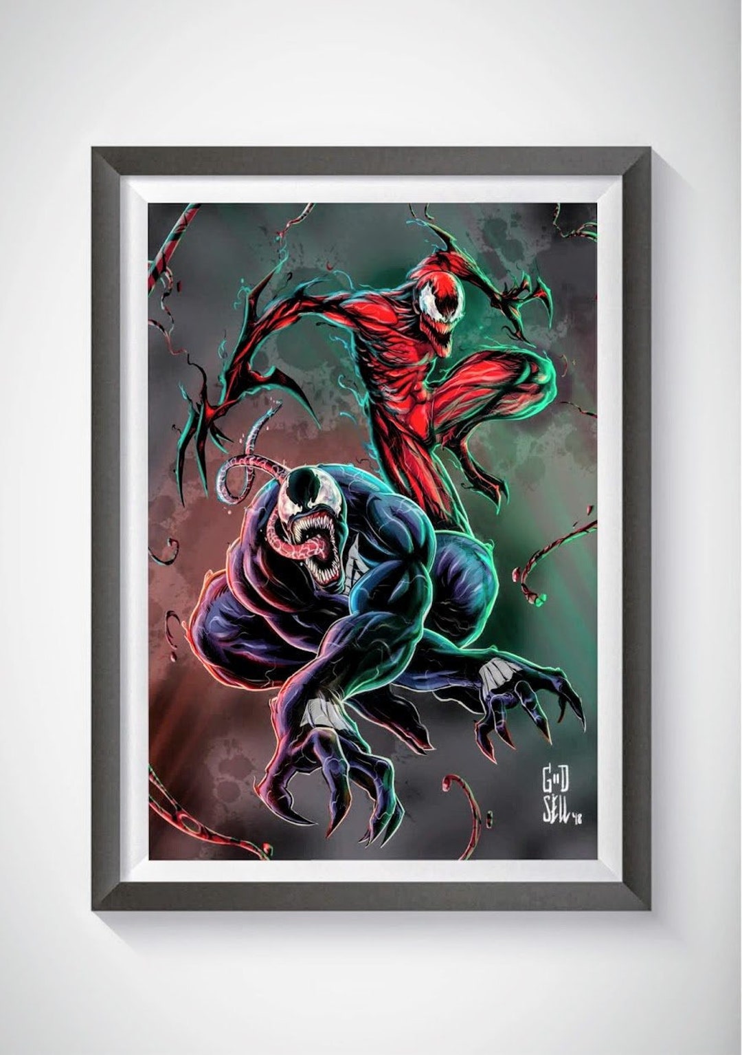 VENOM and CARNAGE Poster Prints Marvel Wall Art MCU Superhero - Etsy