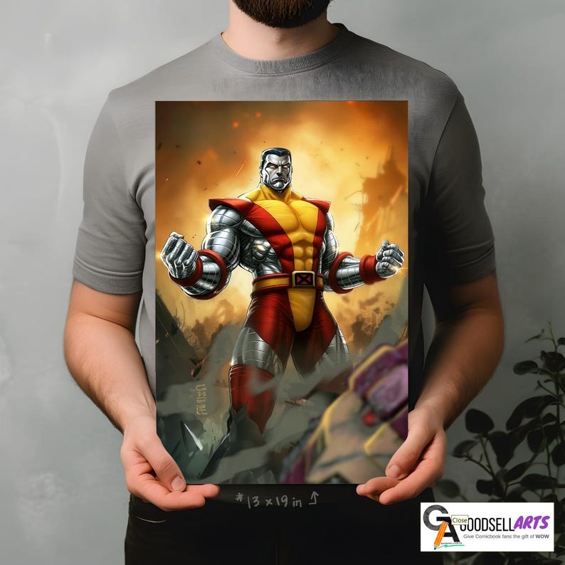 Colossus Art Print, Marvel X-men Poster, Comic Book Art, Deadpool Gift ...